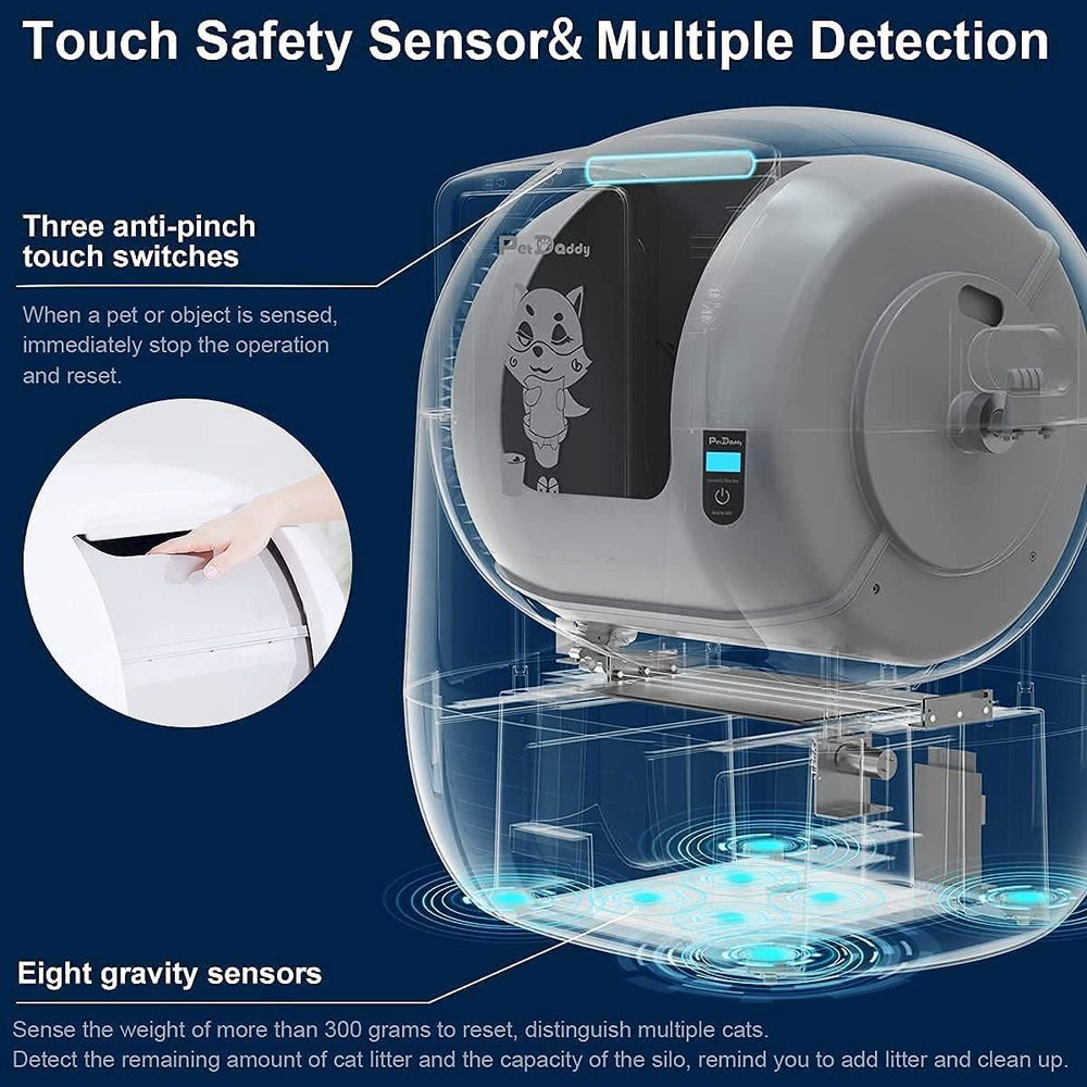 Automatic Intelligent Large Cat Litter Box Fully Closed Feces Machine ...